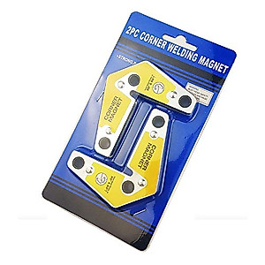 Handook Welding Magnetic Holder Corner, 2 Pack Welding Magnet, Welding Accessories and Tools, 120°, 90° & 60° Angle Setting