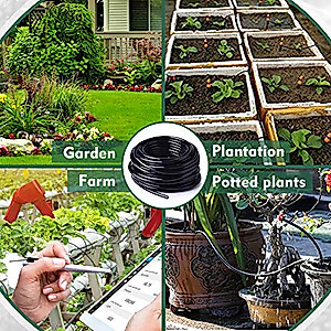 100ft 1/4 inch Blank Distribution Tubing Drip Irrigation Hose Garden Watering Tube Line for Small garden irrigation system