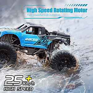 RC Cars 1:12 Remote Control Car, 2.4GHz Waterproof Racing Car Off-Road RC Crawler Toy Gift with Two Rechargeable Batteries