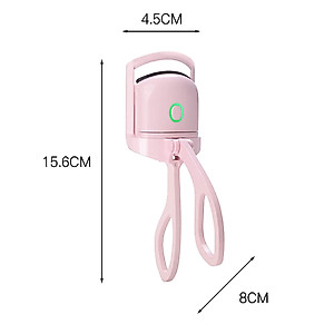 yANGLIU Heated Eyelash Curlers, Handheld Eyelash Heated Curler, USB Rechargeable Two-Speed Temperature Control Eyelash Curler with Sensing Heating Silicone Pad,Quick Natural Long Lasting (Pink) (Pink)
