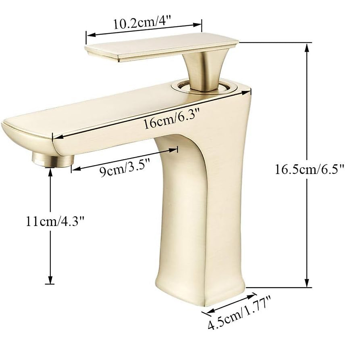 Brushed Gold Basin Faucets Waterfall Bathroom Faucet Single Handle Basin Mixer Tap Bath Faucet Brass Sink Water Faucet