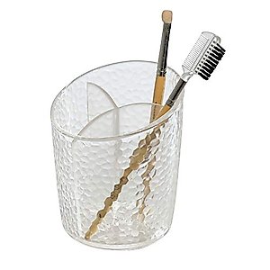 InterDesign Rain Cosmetic Organizer Cup for Vanity Cabinet, Clear