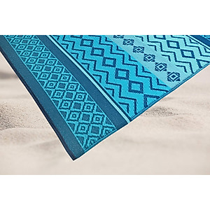 Erbanica Fiesta Premium Quick Dry Reversible Indoor/Outdoor Plastic Rug for RV, Camping, Beach, Picnic, Patio, Pool Side, 4 ft x 6 ft