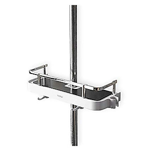 YunNasi Tension Rod Corner Shower Caddy Pole Shower Rack Shower Shelf Baskets for Shampoo Conditioner Soap