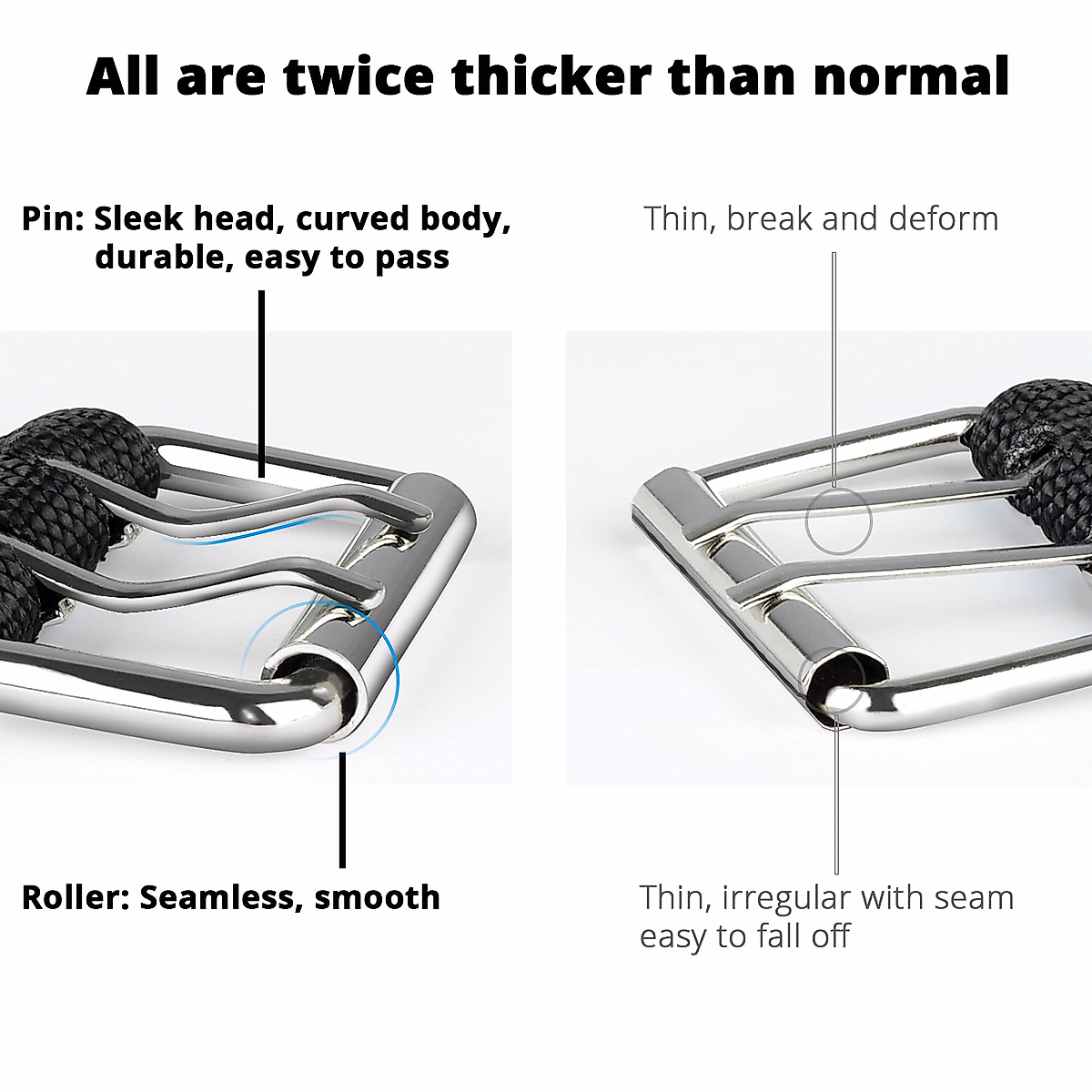 Drizzte Plus Size 67inch Grommet Belt Double Prong Punk Belts for Women Men