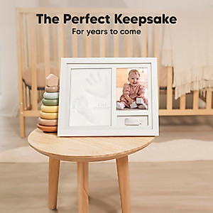 KeaBabies Baby Footprint Kit - Baby Hand and Footprint Kit, Baby Shower Gifts for Mom, Baby Keepsake, Personalized Baby Picture Frame Print Kit, Baby Handprint Kit, Mother's Day Gifts (Alpine White)