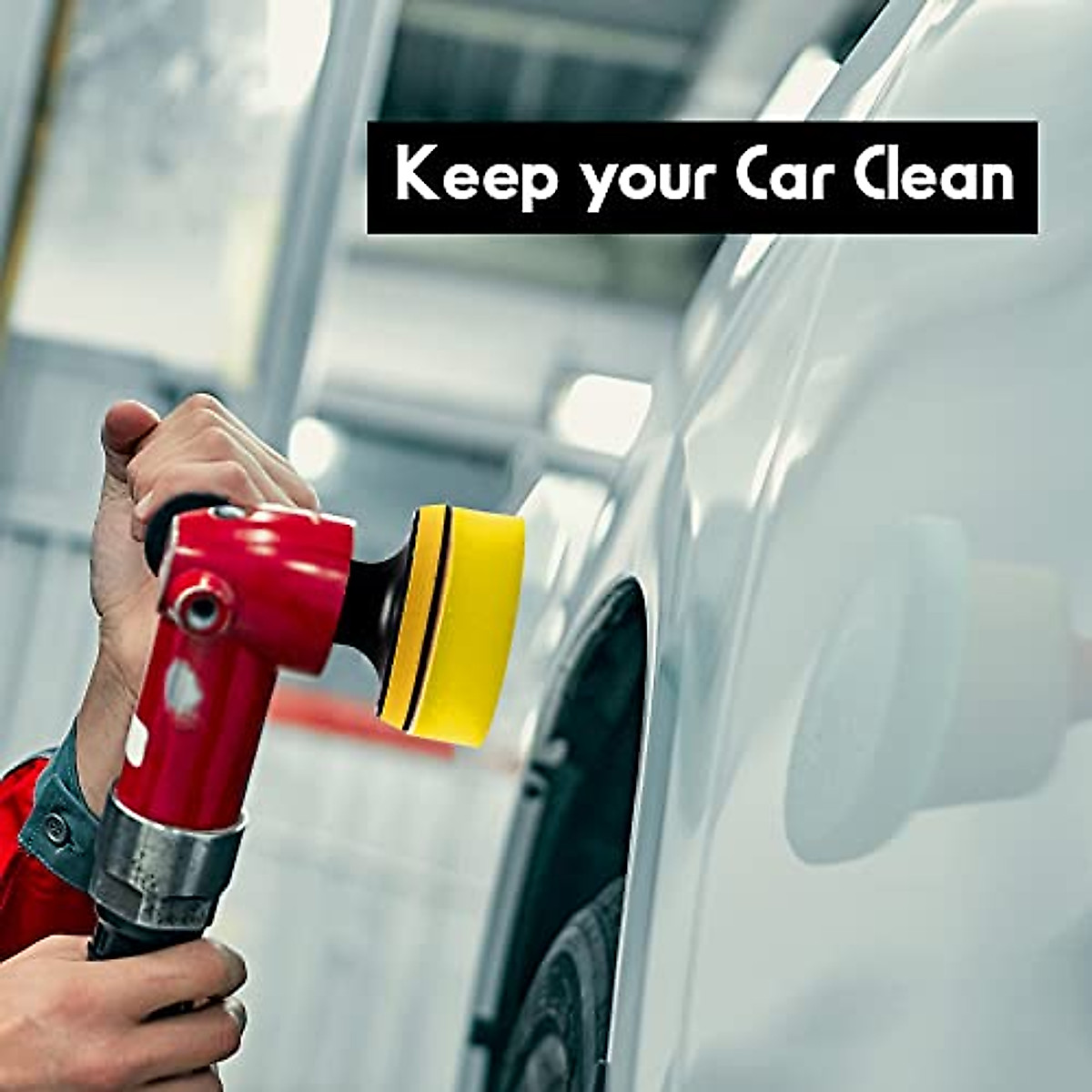 PRIMEVERTIK Buffing Pads 11 Pcs – 3 Inch Buffing Sponge Foam, Woolen Polishing Pad, Drill Adapter & Suction Cup Kit for Car Polishing, Waxing, Compounding & Sealing Glazes for Automative