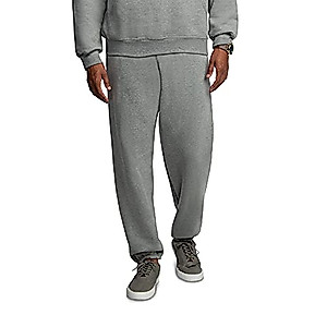 Fruit of the Loom mens Eversoft Fleece & Joggers (Regular Big Man) Sweatpants, Elastic Bottom - Grey Heather, Medium US