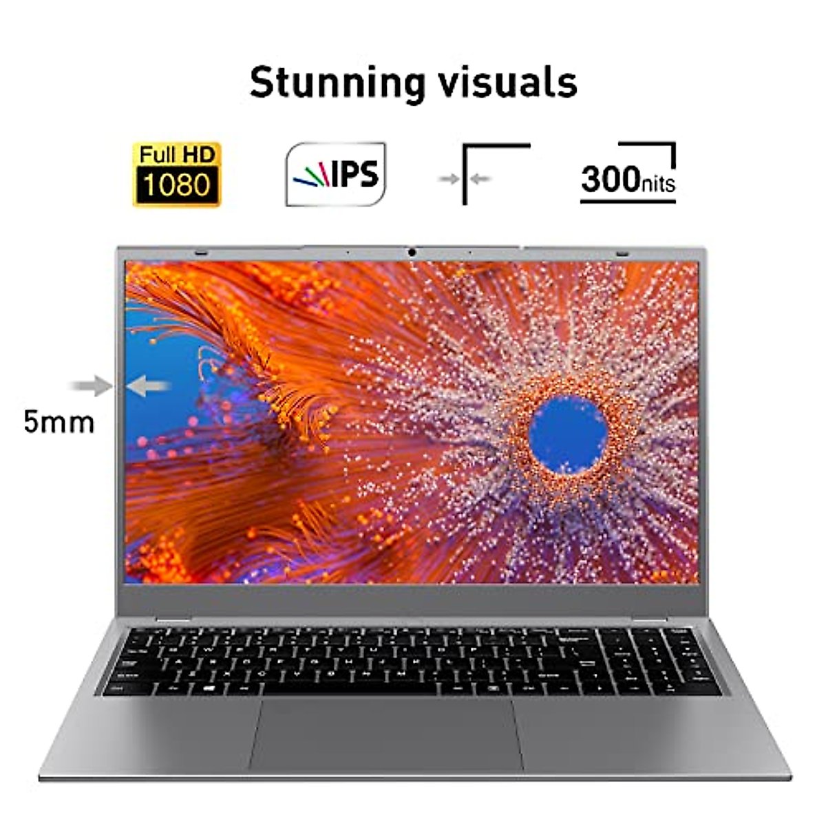 ECOHERO Laptop Computers, AMD Ryzen 7 3700U, 8GB DDR4/256GB NVMe SSD, 15.6" 1920x1080 FHD IPS Display, Windows 11 laptops Computers, Ethernet Port, Backlit Keyboard, Support Type-C PD 3.0 Charging