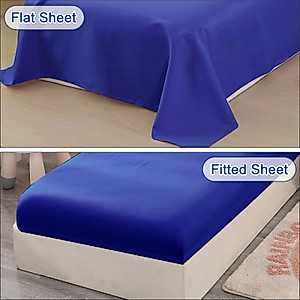 Wowelife Wolf Comforter Set Bedding Set Twin Blue 5 Pieces Forest Bedding Set Wolf Bed Set Twin Kids Bed in a Bag for Boys and Girls with Sheet Sets, Super Breathable Soft