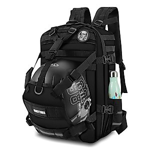 FANCYTIMES Helmet Backpack Large Capacity Motorcycle Helmet Backpack - Men Basketball Luggage Storage Waterproof Cycling Backpack for Sports Outdoor Activities