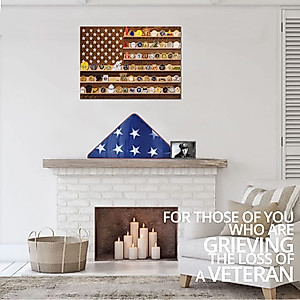 Anley Vinyl Memorial Flag Display Bag with Zipper - Easy Storage and Lightweight - American Veteran USA 5' x9.5' Folded Flags Plastic Bags