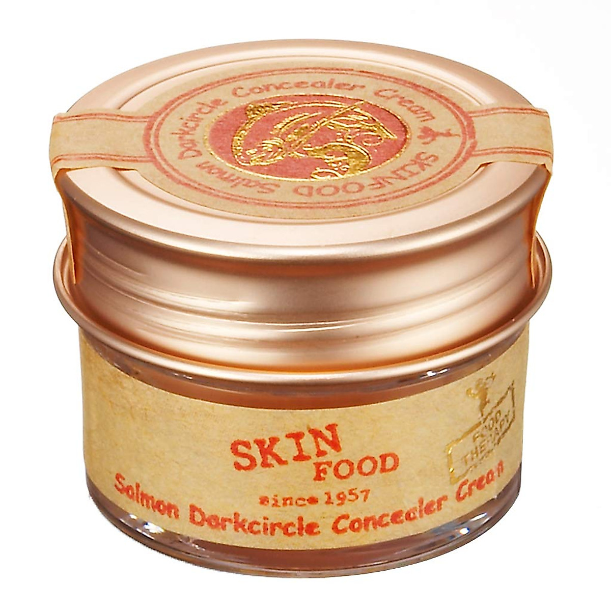 SKINFOOD Salmon Dark Circle Concealer Cream #1 - Concealer for Dark Circles - Under Eye Concealer for Dark Spots and Wrinkles - Full Coverage Under Eye Concealer - 0.35 Oz/10 g (Salmon Blooming)