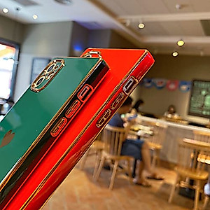 Tzomsze Square iPhone 11 Case, Cute Full Camera Lens Protection & Electroplate Reinforced Corners Shockproof Edge Bumper Case Compatible with iPhone 11 [6.1 inches] -Candy Pink