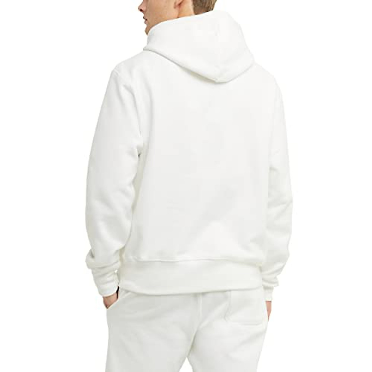 Champion mens Reverse Weave Pullover, Left Chest C Hoody, White-y06145, Small US