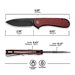 CIVIVI Elementum Bundled, Great EDC folding Knife Companion