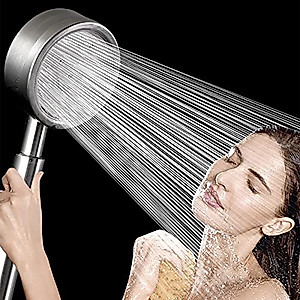 All Metal Shell Handheld Shower, Powerful Handheld Showerhead, OrangeFish Showerhead Replacement SUS304, Anti-Clog Hand Held Showerhead for the Ultimate Shower Experience (ONLY SHOWERHEAD)
