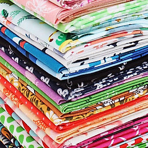 Threadart 30 Fat Quarter Huge Bundle - Mixed Prints 100% Cotton Fabric - Premium 100% Cotton Quilting Fabric - No Duplicates - Full Size Fat Quarters 18"x21"