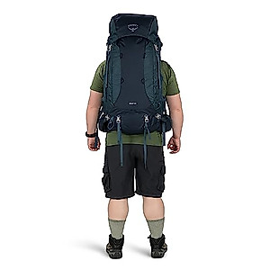 Osprey Volt 65L Men's Backpacking Backpack, Mamba Black, One Size, Extended Fit