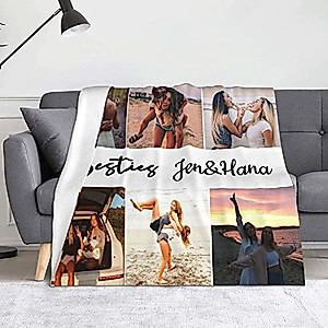 Ivarunner Personalized Besites Throw Blanket,Blanket for Best Friends Birthday Gift,Travel/Home/Bed/Sofa/Couch/Tapestry,Gifts for Friends/Women/Mom/Adults,Home Decor,60"X50"