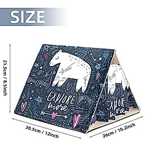 Y-DSIWX Guinea Pig Hideout House Bed, Cute Polar Bear Rabbit Cave, Squirrel Chinchilla Hamster Hedgehog Nest Cage