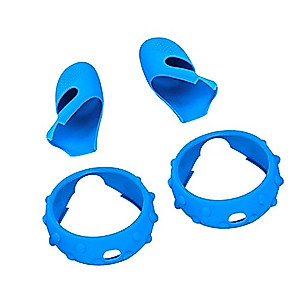 RINAMK 1 Pair Silicone Protective Dust Protective Ring Replacement for Controller for Oculus Oculus Quest/Rift S VR Controller, Blue