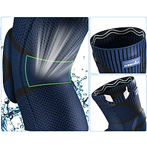 NEENCA 2 Pack Knee Braces for Knee Pain, Compression Knee Sleeves with Patella Gel Pad & Side Stabilizers, Knee Support for Meniscus Tear, Arthritis, Joint Pain, ACL, Runner, Workout- FSA/HSA APPROVED