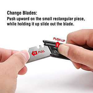 MOSSY OAK 2-pack Folding Pocket Utility Knife Set, Quick Change Box Cutter with Frame Lock, EDC Foldable Razor Knife with Belt Clip, Stone Washed