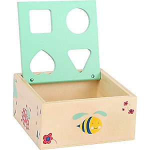small foot wooden toys Small Foot Wooden Toys Shape-Fitting Activity Cube "Move it!" playset designed for children 12+ months, Multi (10944)