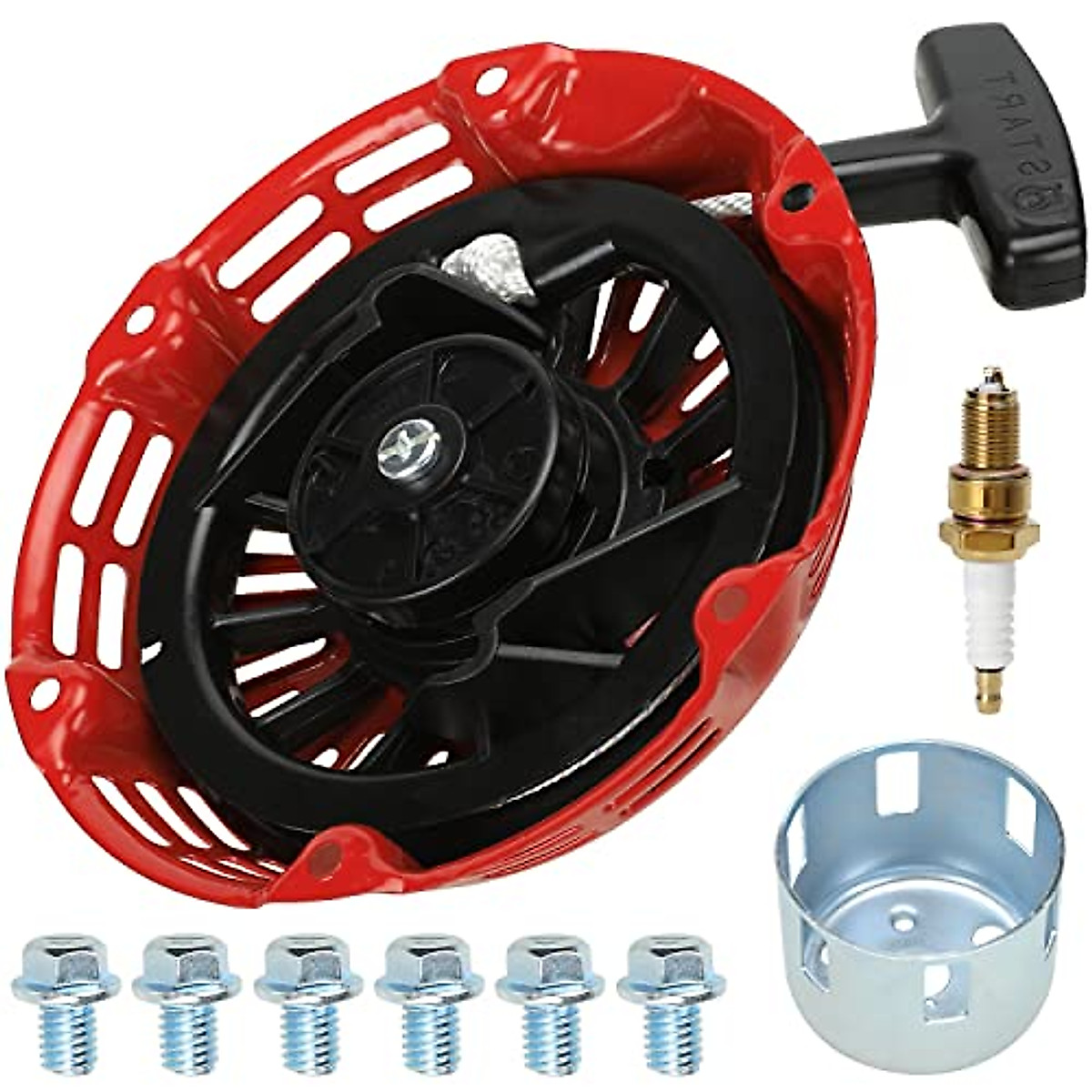 YOXUFA Recoil Pull Starter for Predator 196cc 212cc 6.5hp Coleman CT200U CT200U-EX BT200X KT196 Baja MB200 Trailmaster Hammerhead Massimo Harbor Freight GX120 GX160 GX200 Mini Bike Go Kart Cart Engine
