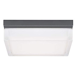 Generation Lighting 700OWBXL940H120 Boxie Large Outdoor Wall/Flush Mount Ceiling Light,Charcoal