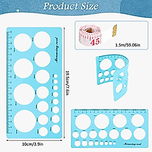 Fuyamp Nipple Ruler,2 Pack Silicone Nipple Ruler with Soft Flange Size Measure Breast Flange Measuring Tool Breast Pump Sizing Tool New Mothers Musthaves(Blue)