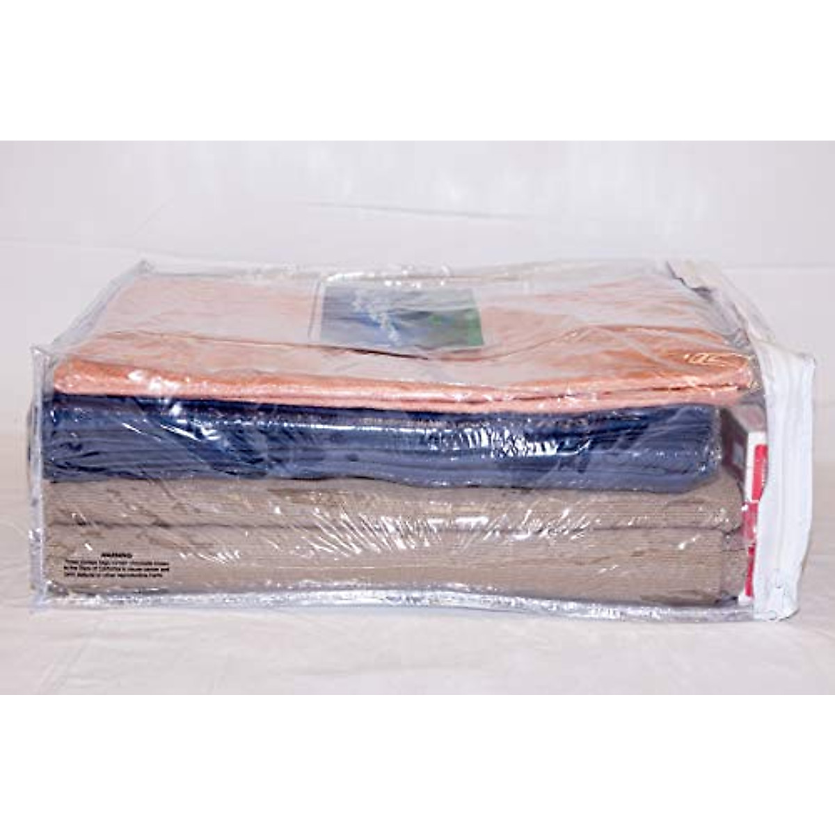 Clear Vinyl Zippered Storage Bags 12 x 15 x 5 Inch 10-Pack
