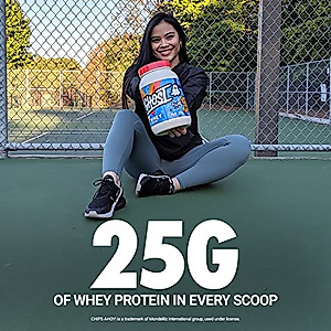 GHOST WHEY Protein Powder, Chips Ahoy! - 2lb, 25g of Protein - Whey Protein Blend - ­Post Workout Fitness & Nutrition Shakes, Smoothies, Baking & Cooking - Cookie Pieces Inside