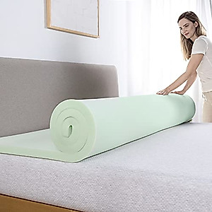 ZINUS 1.5 Inch Green Tea Memory Foam Mattress Topper, Pressure-Relieving Layers, CertiPUR-US Certified, Twin