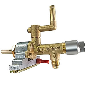 MENSI Outdoor Patio Heater Repair Replacement Parts Propane Gas Control Valve for GARDENSUN Brand Old Heaters with Orifice (Gas Valve with 90 Degree Elbow Orifice 1.6mm)