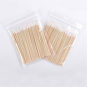 100Pcs Pointed Cotton Swabs Wooden Handle Makeup Health Medical Ear Jewelry Clean Sticks Buds Tips