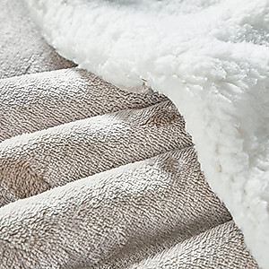 Thesis Sherpa Fleece Throw Blanket for Couch Linen Throw Blanket – Fuzzy Cozy Warm Sherpa Blanket Throw, 50x60 Inches