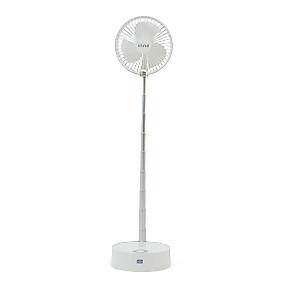 INNO Portable Fan & Essential Oil Diffuser – Foldable Standing or Desk Fan with Night Light, Air Diffuser, Humidifier – 24 Hr. Run Time, Peach Pink