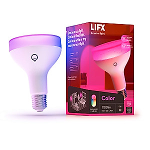 LIFX Color, 1100 lumens BR30 E26, Wi-Fi Smart LED Light Bulb, Billions of Colors and Whites, No Bridge Required, Works with Alexa, Hey Google, HomeKit and Siri, Multicolor (1-Pack)