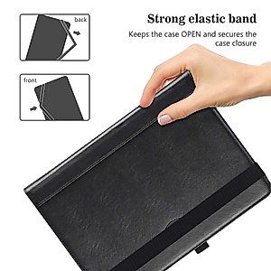 ProCase 9"-10.1" Inch Universal Tablet Case, Protective Cover Stand Folio Case for 9 10 10.1 Inch Android Touchscreen Tablet, with 360 Degree Rotatable Kickstand and Multiple Viewing Angles -Black