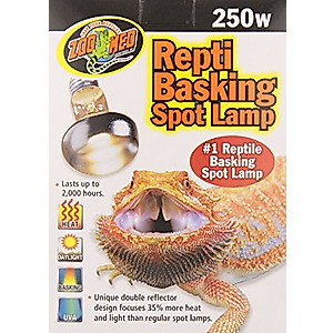 Zoo Med Reptile Basking Spot Lamp 250 Watts, Whites &Amp; Tans