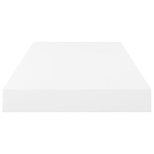 QZZCED Floating Wall Shelves 4 pcs,Wall Shelves for Bedroom,Bookshelf Wall,Shelves for Wall Decor,Shelf Storage,Shelves for Bathroom,for Kitchen, Bathroom,Living Room, Bedroom, High Gloss White MDF