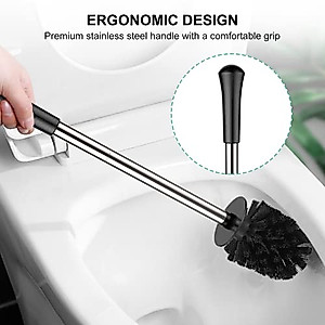 SetSail Toilet Brush, Toilet Bowl Brush and Holder, Compact Size Toilet Brushes for Bathroom with Holder 2 Pack Small Size Toilet Cleaner Scrubber for Bathroom Deep Cleaning Space Saving for Storage