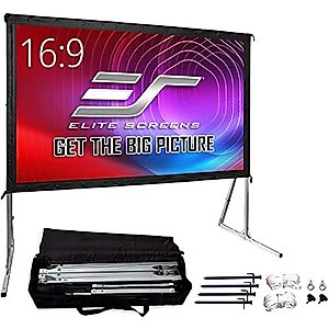 Projector Screen Yard Master 2 Series by Elite Screens | 100” (inch) Portable Outdoor or Indoor Front Projection with Stand | 16:9 4K/8K Ultra HD 3D Fast Folding Easy Snap Home Theater Cinema Movie