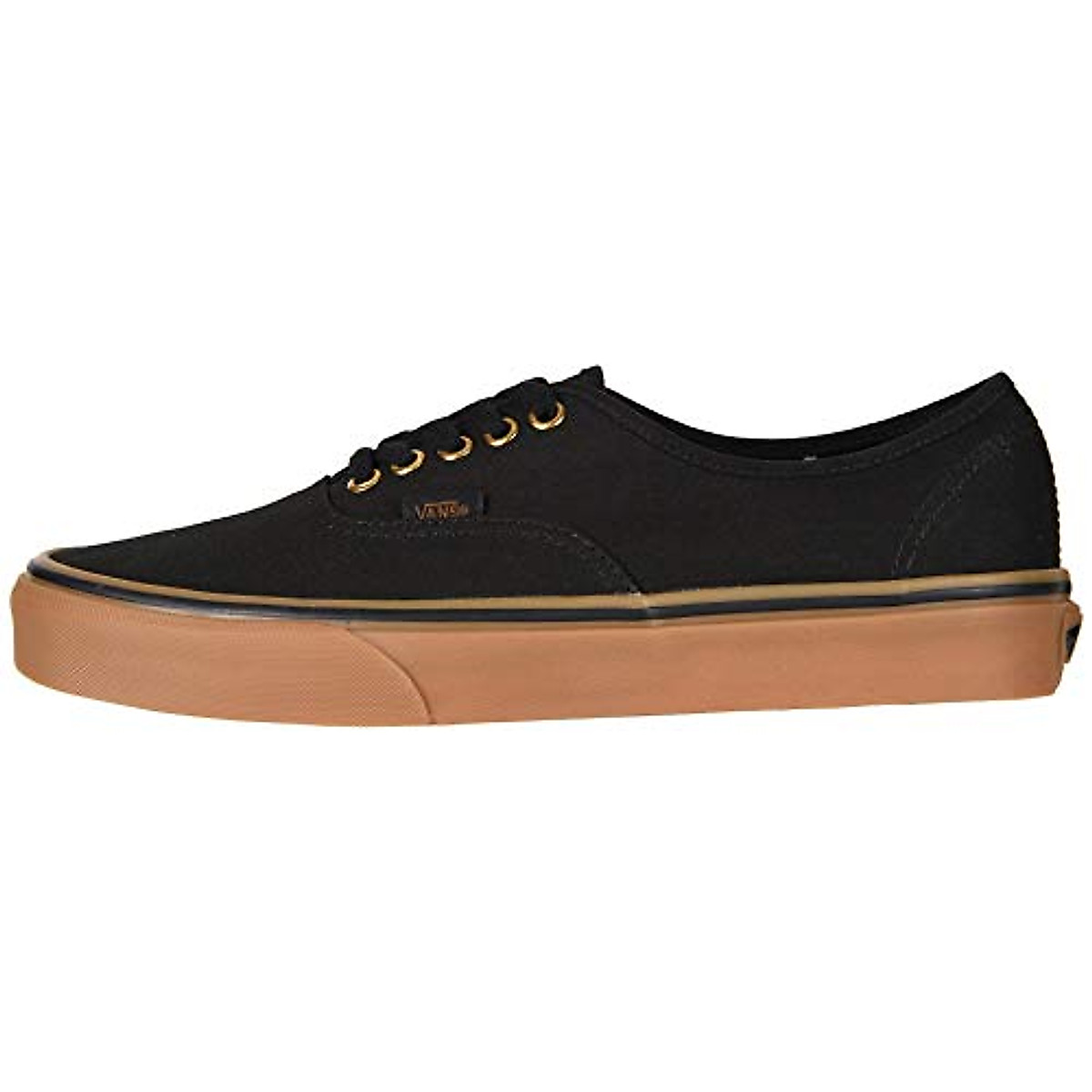 Vans Unisex Authentic Sneaker, Black/Rubber, Size 6