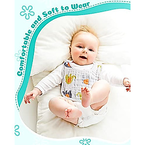 40 Pcs Muslin Baby Bibs Bandana for Boys Girls Newborn Infant Cotton Adjustable Baby Drool Bibs Unisex Absorbent Soft Waterproof Toddler Bibs for Baby Feeding, Teething and Drooling