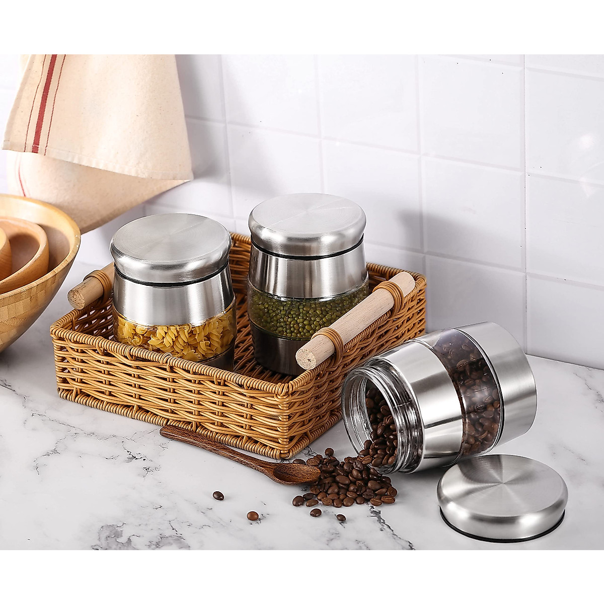 Food Preservation Trays- Stackable, Reusable Food Tray with Plastic Lid, Durable，Tea Coffe Superior for Keeping Food Fresh,Dishwasher & Freezer Safe-4 Count (red)