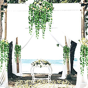 Yatim 90 CM Sweetpotato Ivy Vine Artificial Plants Greeny Chain Wall Hanging Leaves for Home Room Garden Wedding Garland Outside Decoration Pack of 2