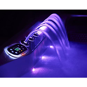 KOOSOM Luxury Hot Tub 6 Person Jakuzi Whirlpool Outdoor Spa Tub Freestanding Bathtub in Garden, 72 Jets Massage for 78-Inch Square with LED Lights, White Cloud and Black